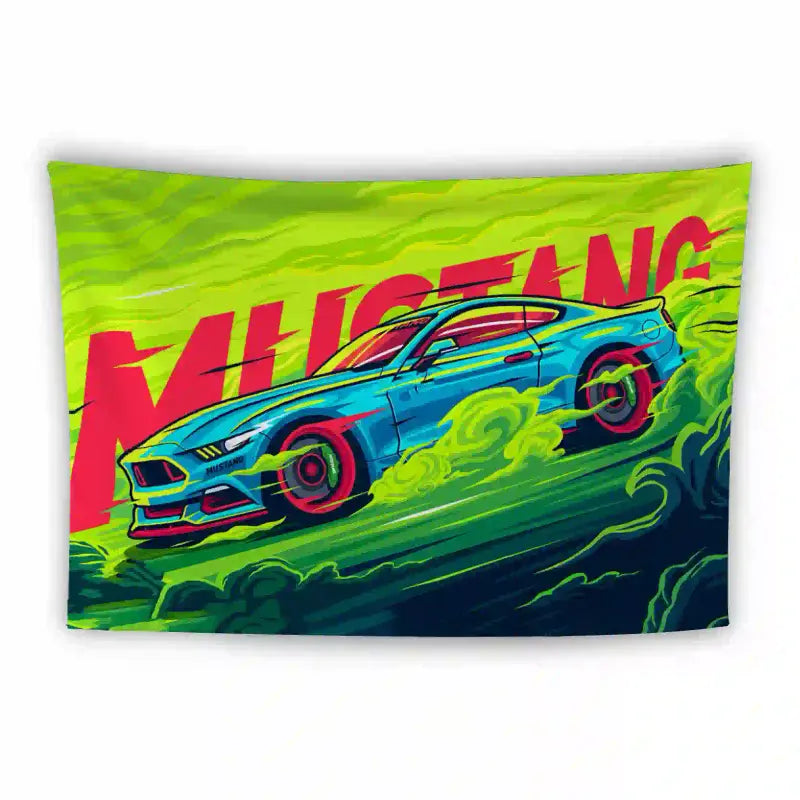 Mustang 'Neon Speedster' Flag|Spark Store Egypt