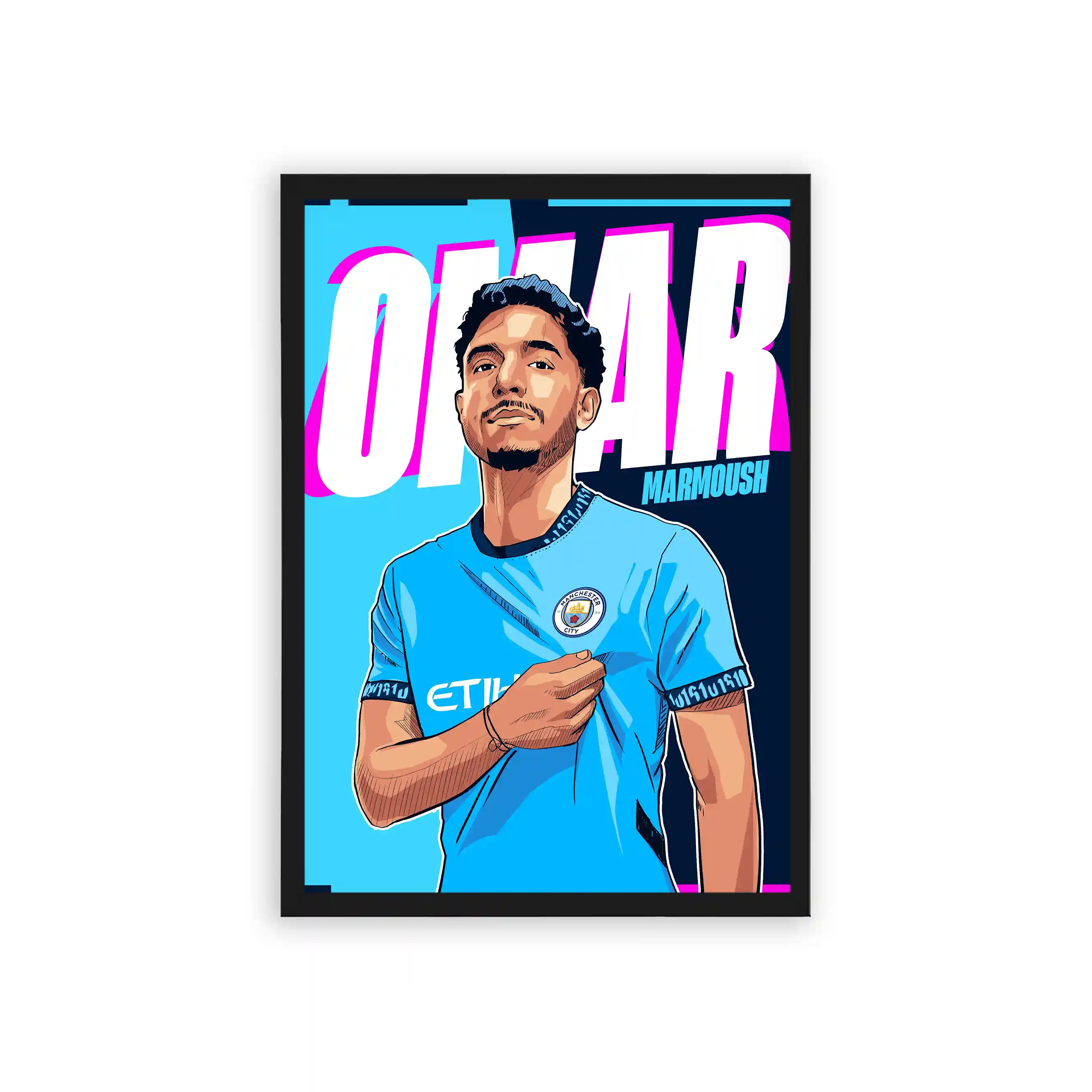 Omar Marmoush 'Egyptian Excellence' Framed Poster|Spark Store Egypt