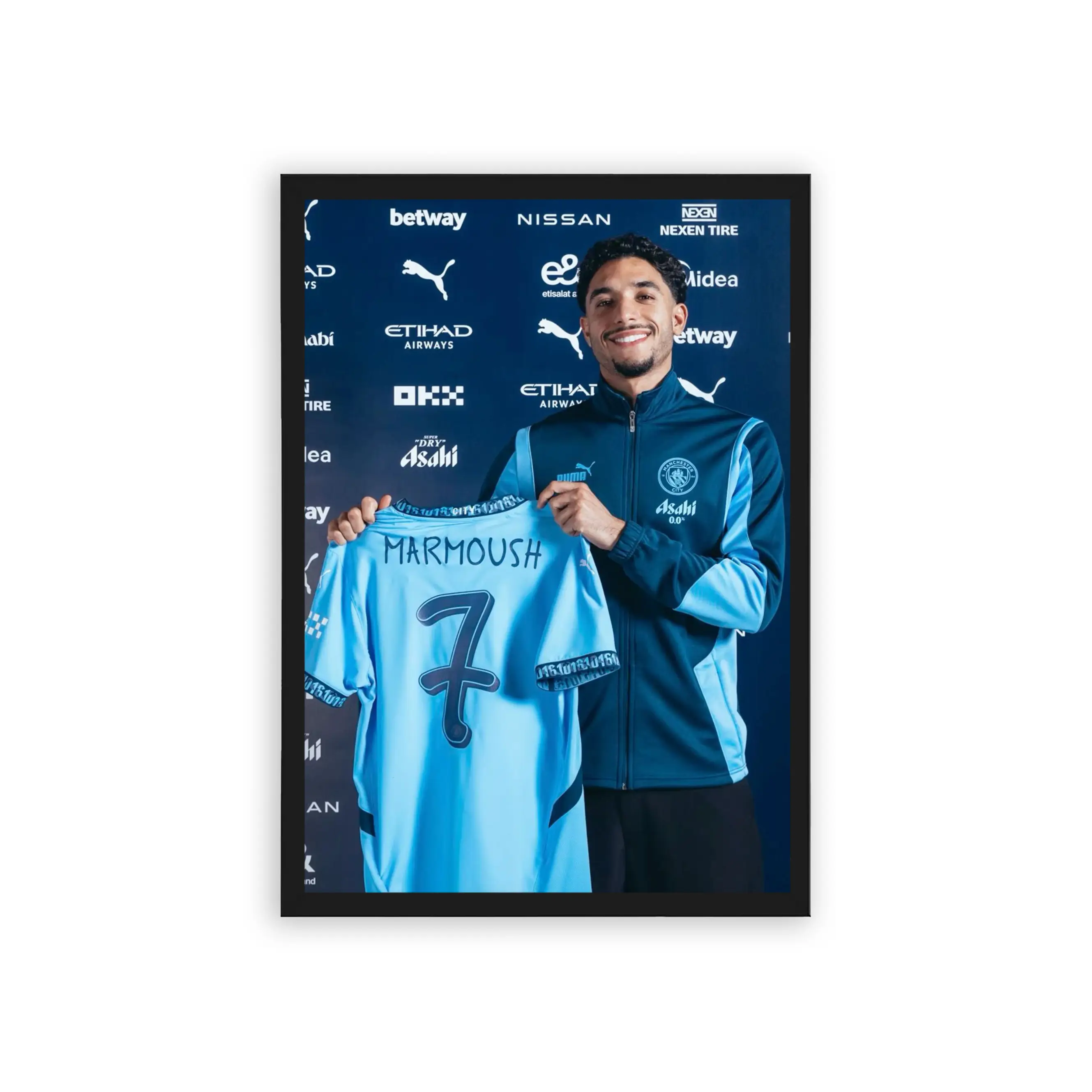 Omar Marmoush 'Power, Skill, Passion' Framed Poster|Spark Store Egypt