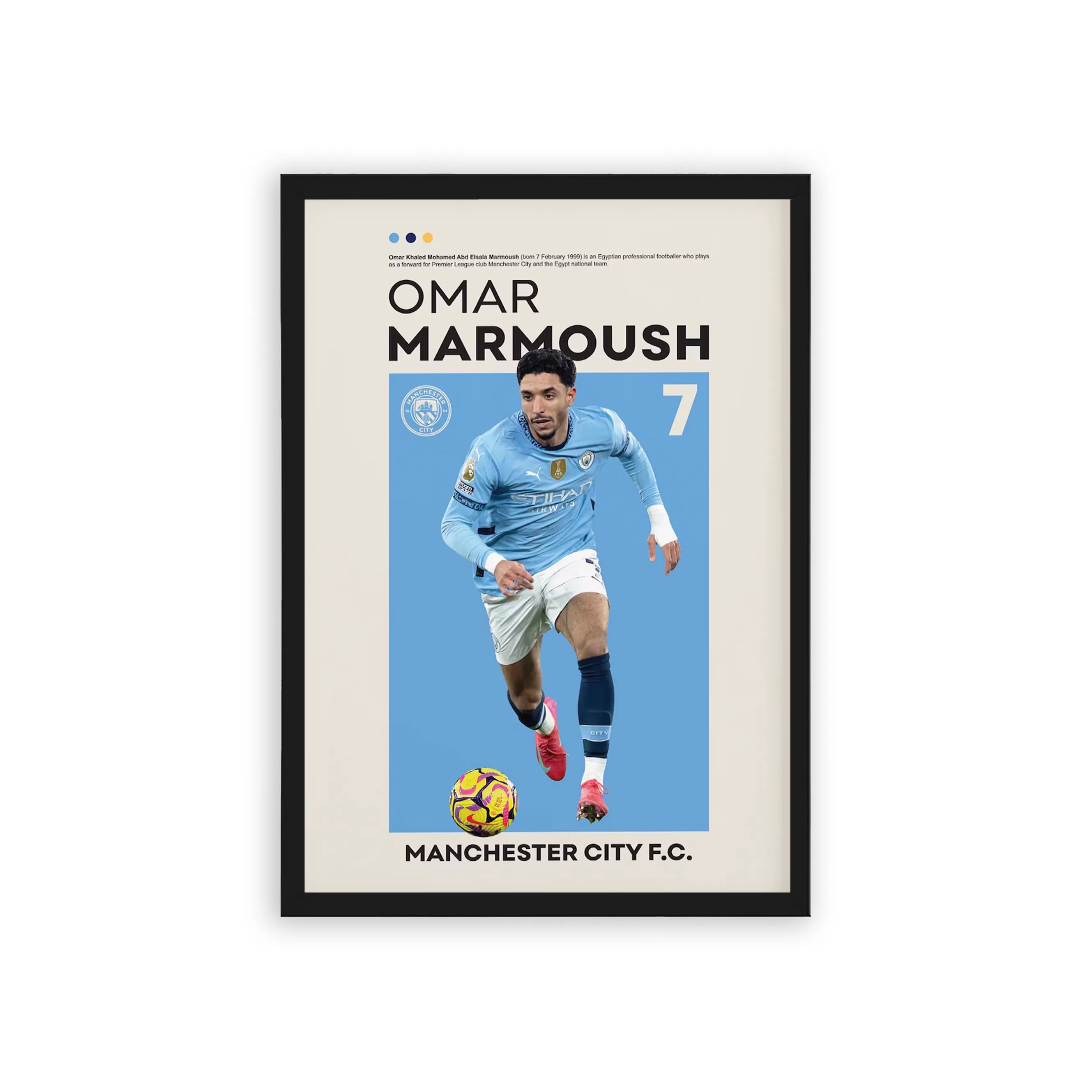 Omar Marmoush 'Fast & Fearless' Framed Poster|Spark Store Egypt