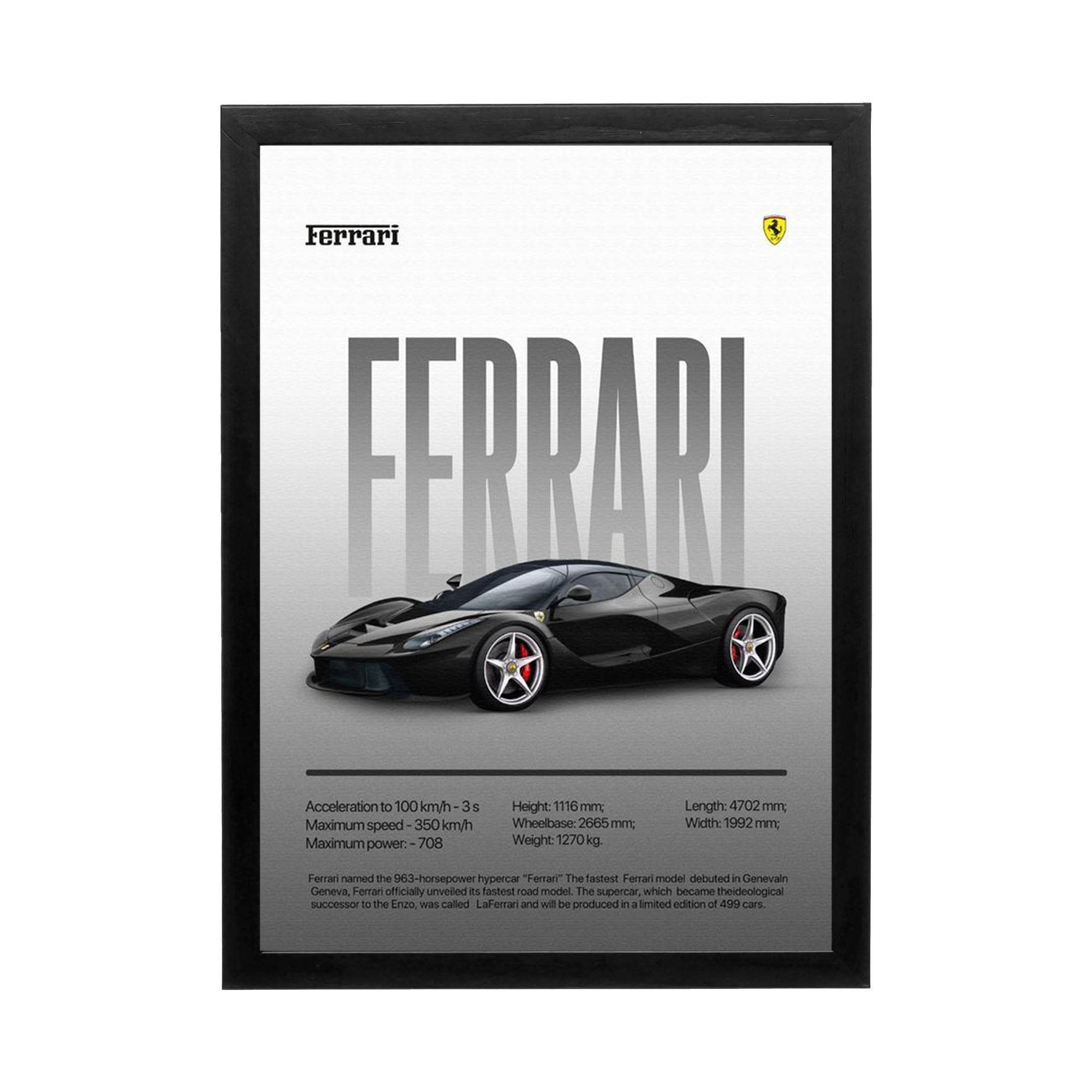 Cars 'Ferrari LaFerrari Design' Frame| Spark Store