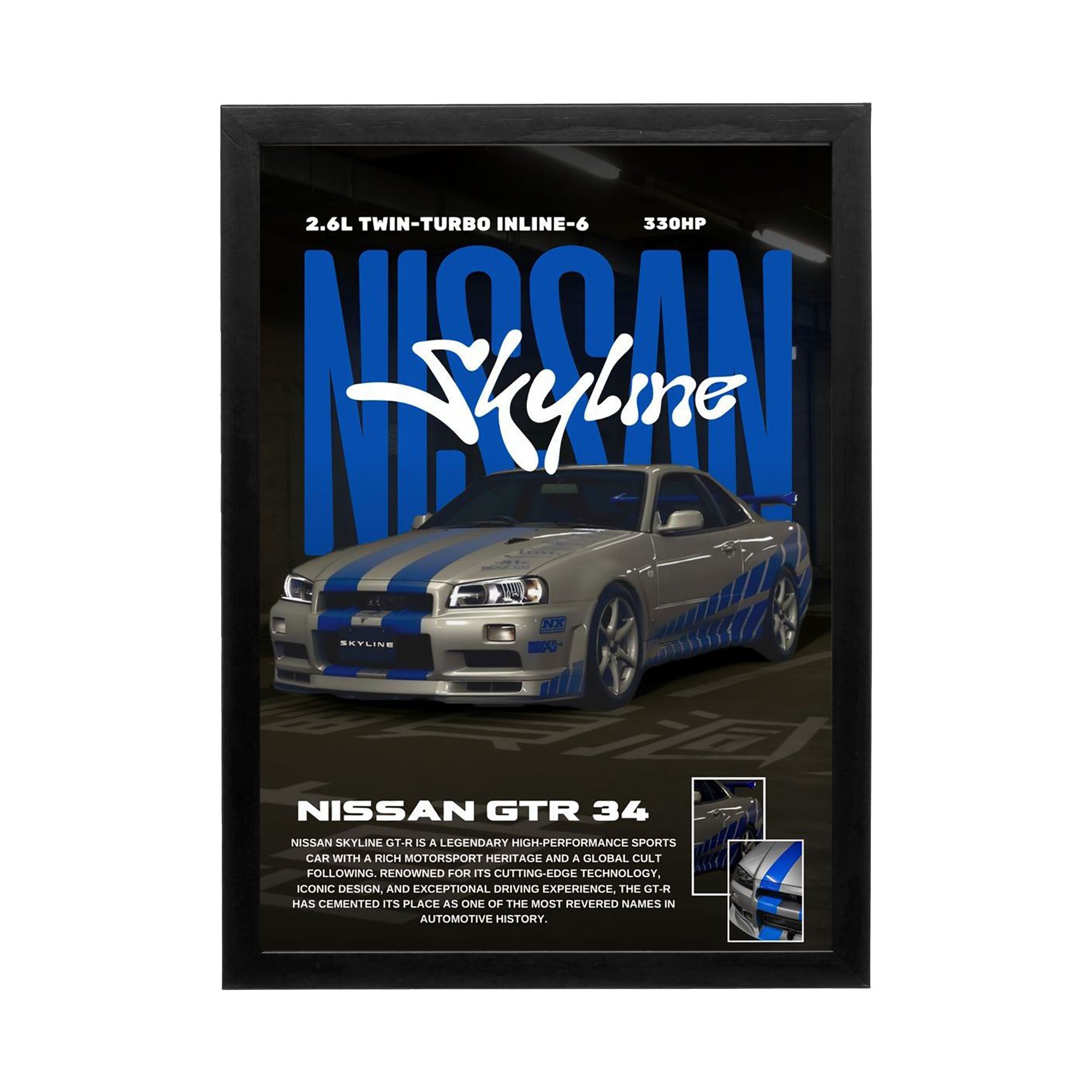 Cars 'Nissan Skyline GTR R34' Frame| Spark Store