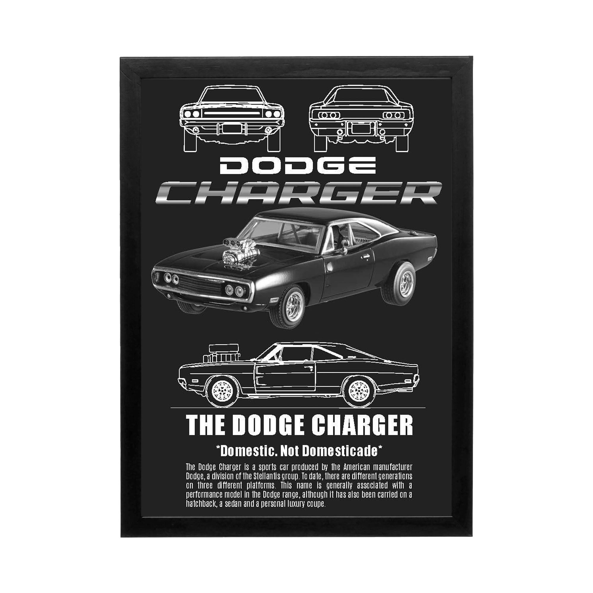 Dodge Charger 'Classic Muscle Heritage' Frame| Spark Store