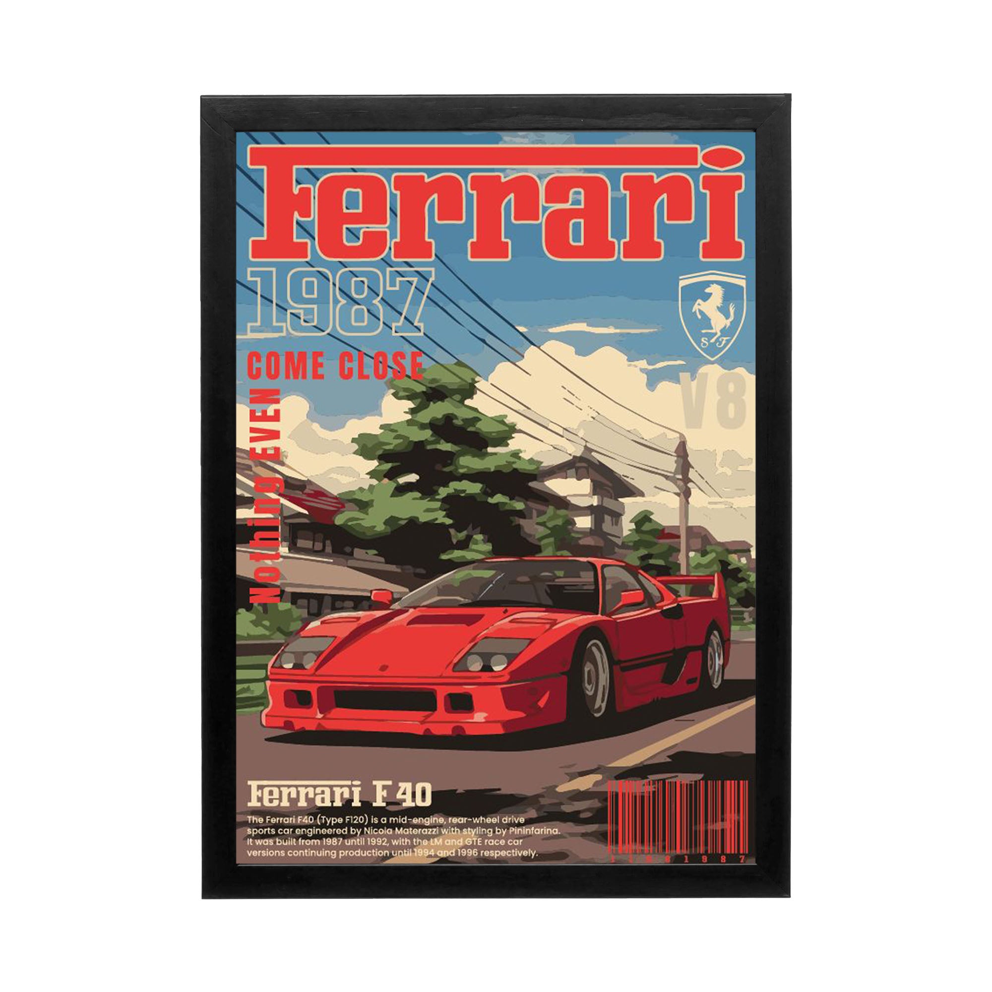 Cars 'Ferrari F40 1987 Design' Frame| Spark Store